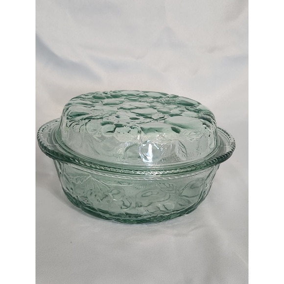 Libbey | Dining | Libbey Orchard Fruit Green Glass 3 Qt Casserole ...